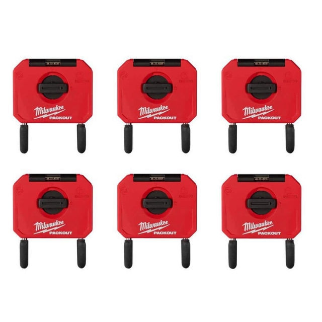 Milwaukee Tool / PACKOUT Small Curved Utility Hook (6-Pack), Red
