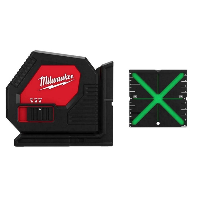 Milwaukee Tool / Alkaline Cross Laser with Laser Alignment Target