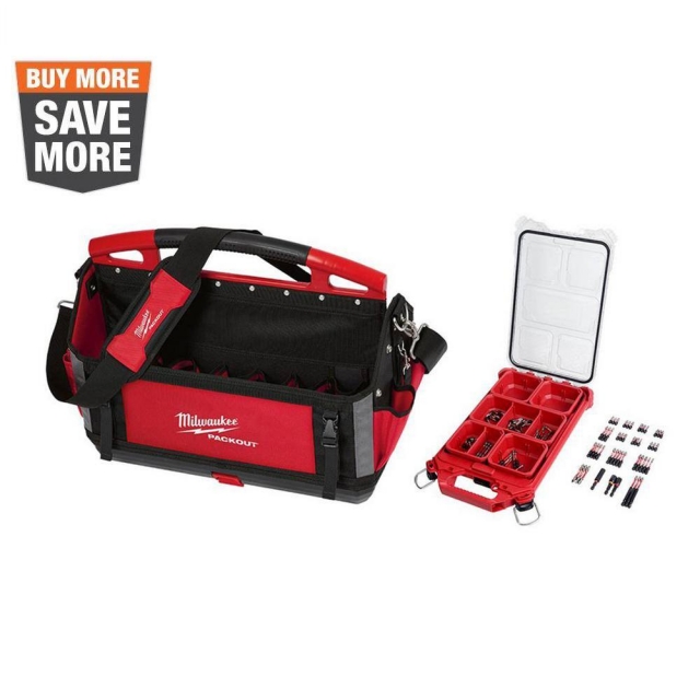 Milwaukee Tool / 20 in. PACKOUT Tote with SHOCKWAVE Impact Duty Alloy ...