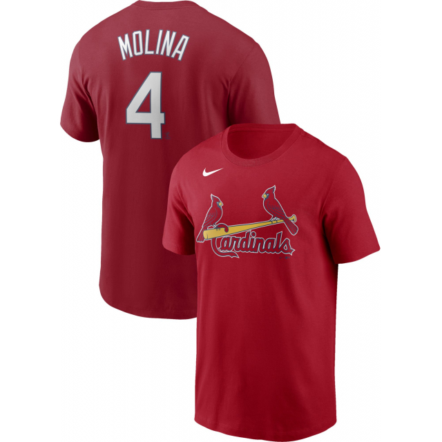 Nike / Men's St. Louis Cardinals Yadier Molina #4 Red T-Shirt
