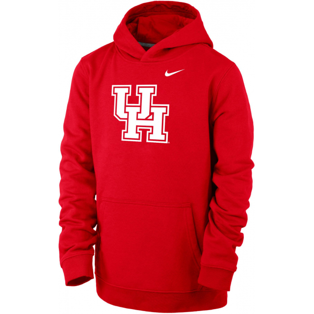 Nike / Youth Houston Cougars Red Club Fleece Pullover Hoodie