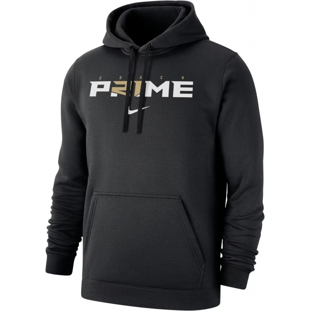 Nike / Men's Coach Prime Black Club Fleece Pullover Hoodie
