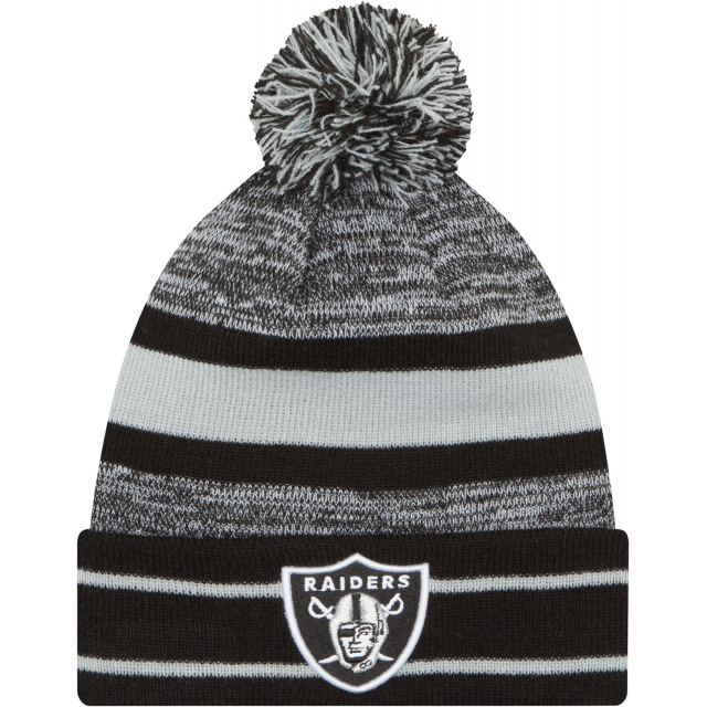New Era / Men's Las Vegas Raiders Cuffed Pom Black Knit