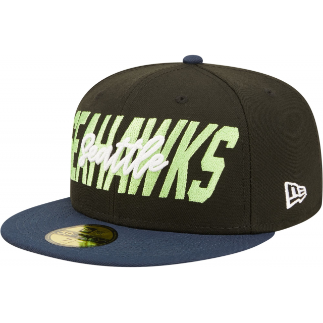 New Era / Men's Seattle Seahawks 2022 NFL Draft 59Fifty Black Fitted Hat