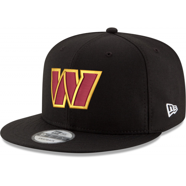 New Era / Men's Washington Commanders Logo 9Fifty Black Adjustable Hat