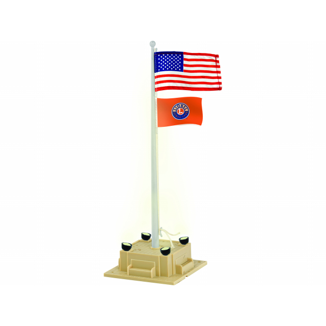 Lionel Trains / O RTR Lionel Lighted Flagpole/Flag