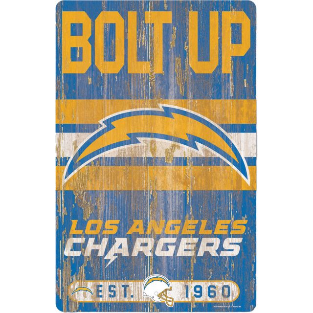 WinCraft / Los Angeles Chargers 11'' x 17'' Slogan Sign