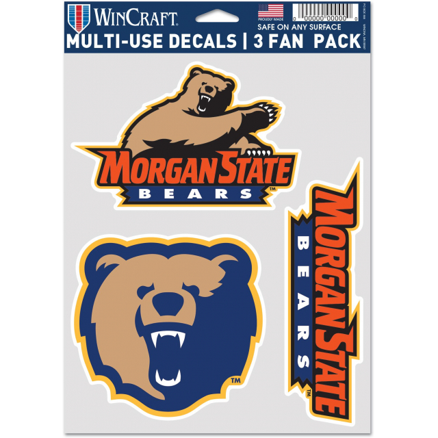 WinCraft / Morgan State Bears Triple Decal Pack