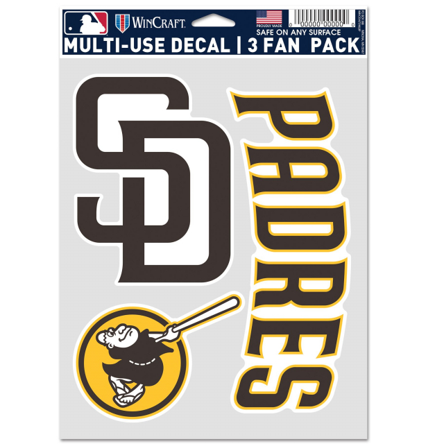 WinCraft / San Diego Padres 3-Pack Decal