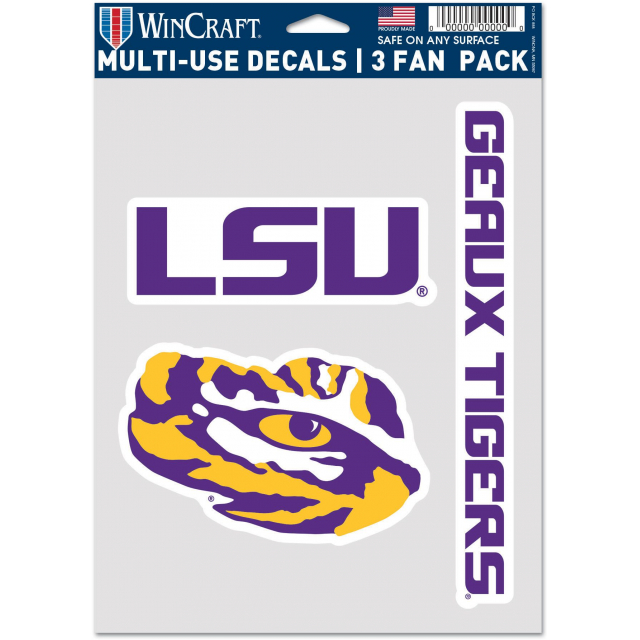 WinCraft / LSU Tigers 3 Pack Fan Decal