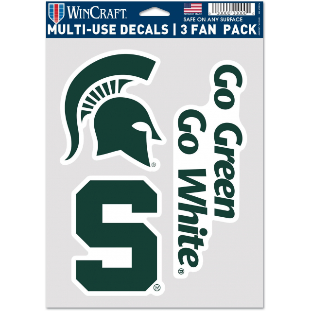 WinCraft / Michigan State Spartans 3 Pack Fan Decal