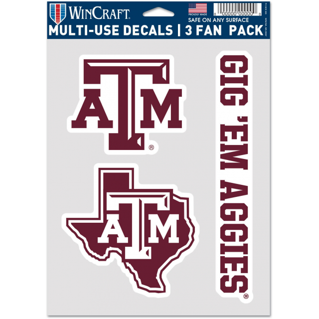 WinCraft / Texas A&M Aggies 3 Pack Fan Decal