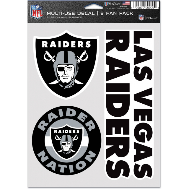 WinCraft / Logo Las Vegas Raiders 3-Pack Fan Decal
