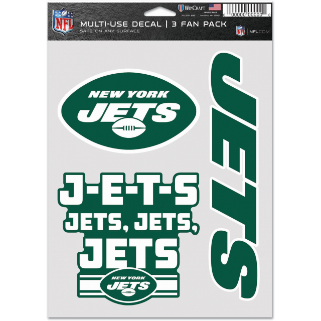 WinCraft / Logo New York Jets 3-Pack Fan Decal