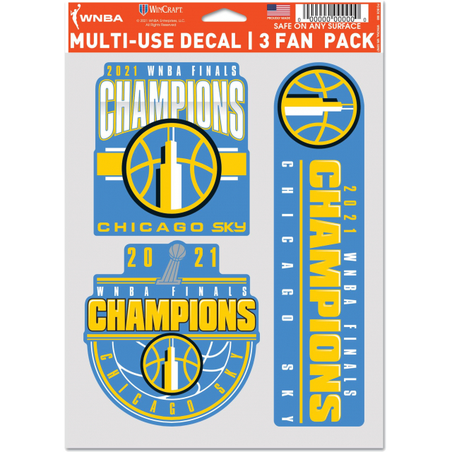 WinCraft / 2021 WNBA Champions Chicago Sky 3-Pack Decal