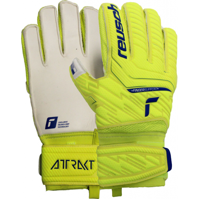 Reusch / Attrakt Grip Finger Support Soccer Goalkeeper Gloves