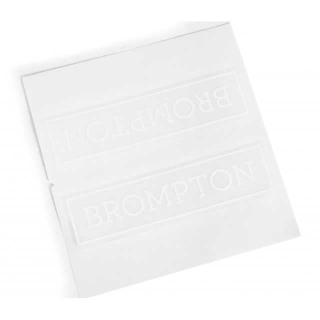 Brompton / PEGATINA CUADRO BROMPTON LOGO - BLANCO