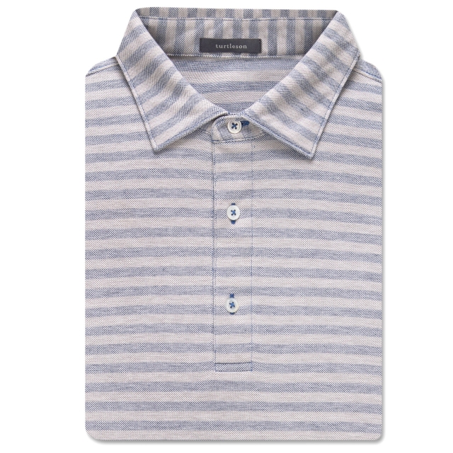 Turtleson / Men's Royal Oxford Parker Stripe Polo