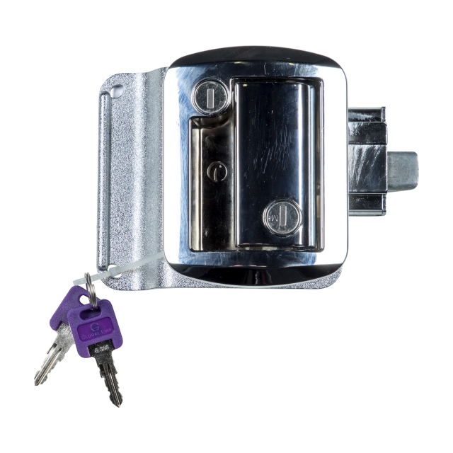 LIPPERT / RV Entry Door Latch Kit - Chrome