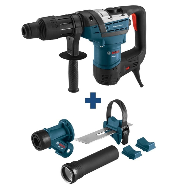 Bosch / 12 Amp 1-9/16 in. Corded Variable Speed SDS-Max Combination Rotary Hammer Drill, Bonus ...