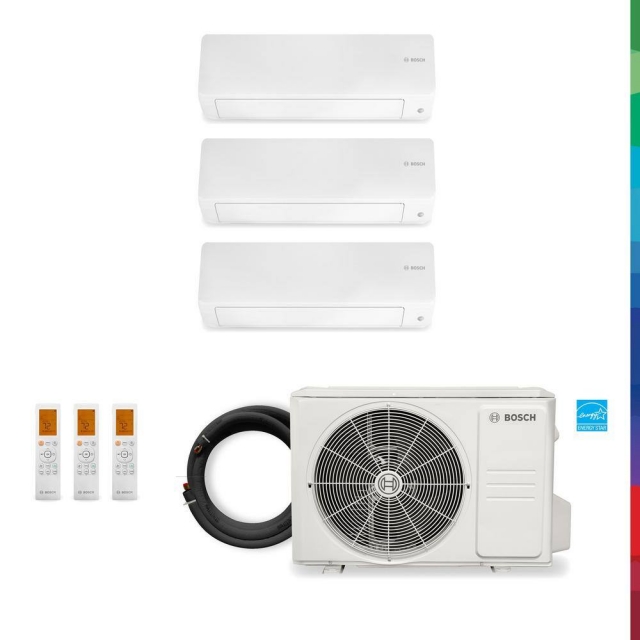 Bosch / Gen 3 Climate 5000 3-Zone 27,000 BTU 2.25 Ton Ductless Mini ...