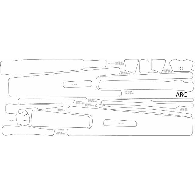 Yeti Cycles / Arc Frame Protector Sheet Gen 2 - Matte