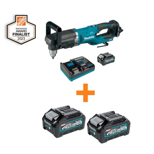 Makita / 40V max XGT Brushless Cordless 1/2 in. Right Angle Drill Kit (4.0Ah) with bonus XGT 4 ...