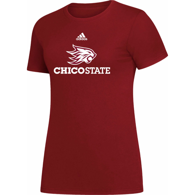 Adidas / Women's Chico State Wildcats Cardinal Amplifier T-Shirt