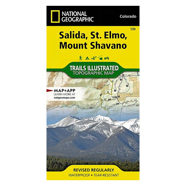 National Geographic Maps / Salida, St. Elmo, Mount Shavano Map