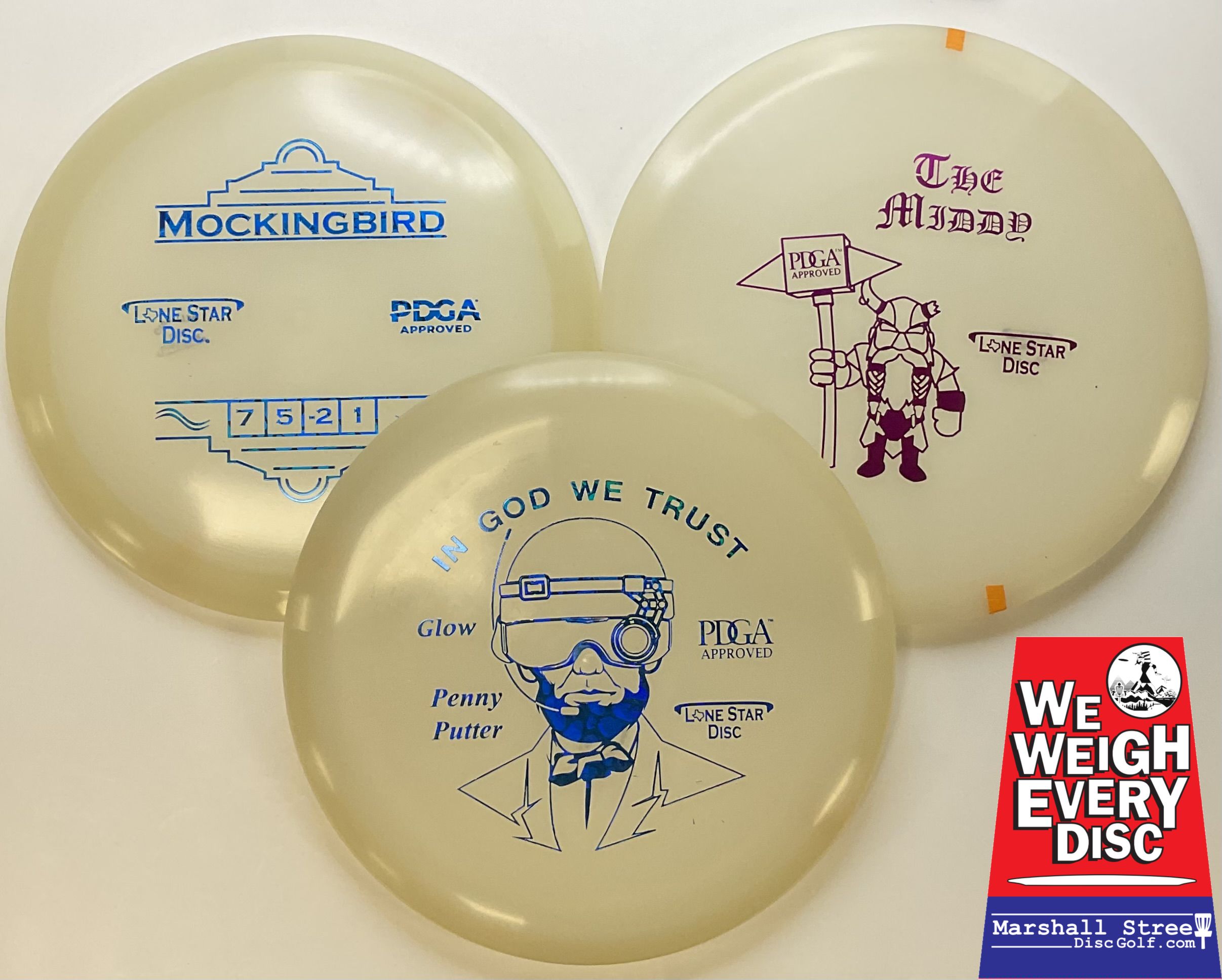 Lone Star Discs Glow 3-Disc Starter Set • Marshall Street Disc Golf