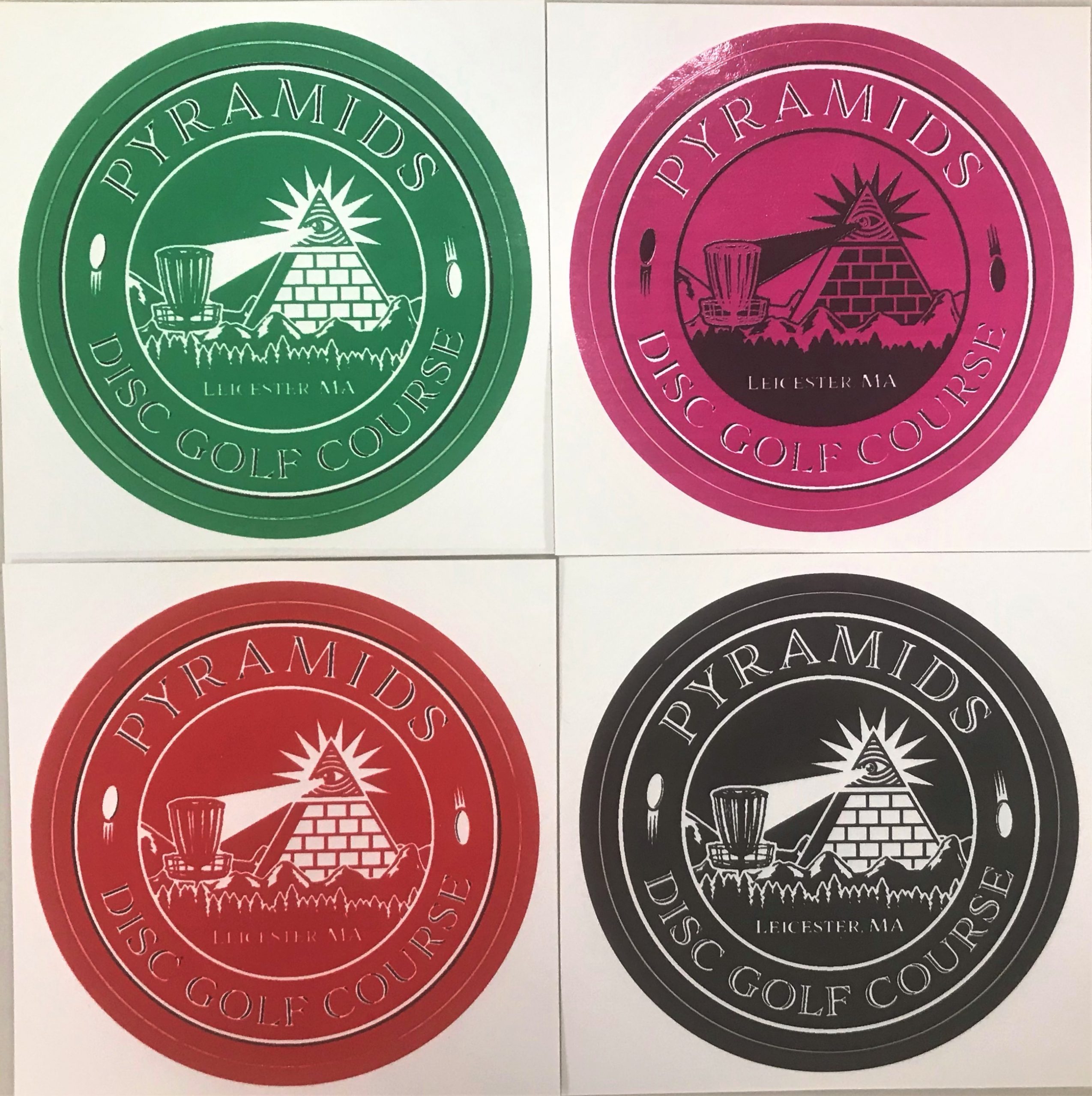 Pyramids Sign Sticker • Marshall Street Disc Golf