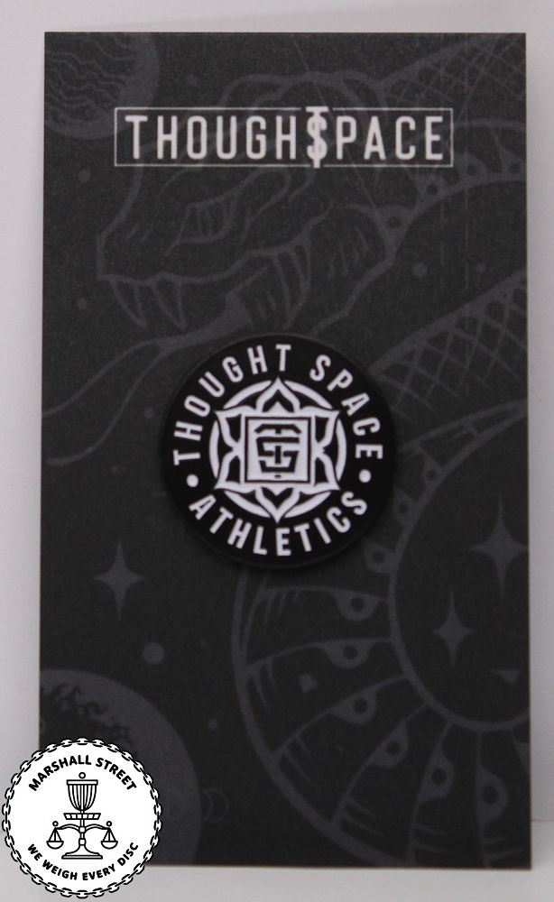 ThoughtSpace Black Logo Pin • Marshall Street Disc Golf