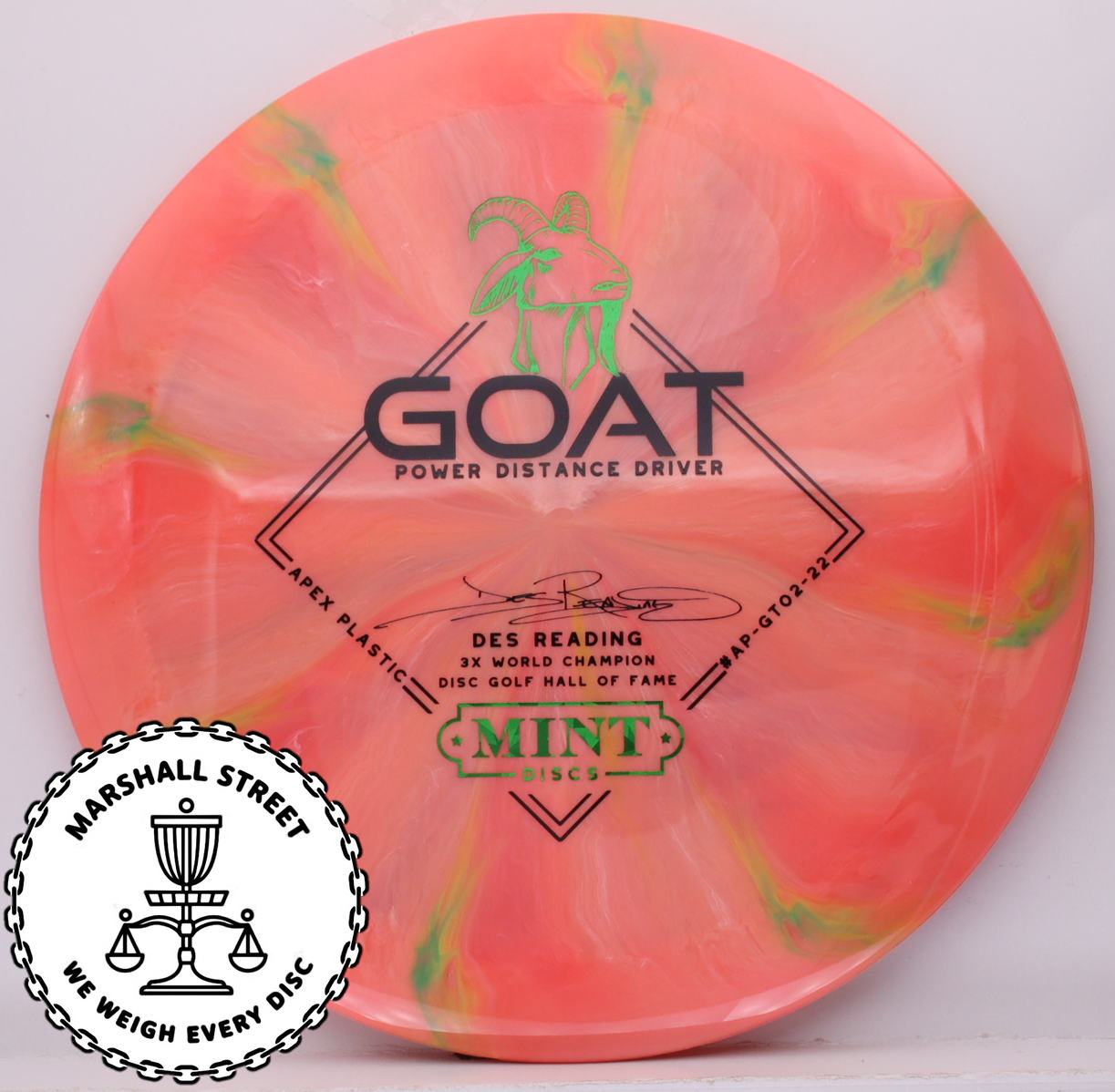 Swirly Apex Goat, Des Reading • Marshall Street Disc Golf