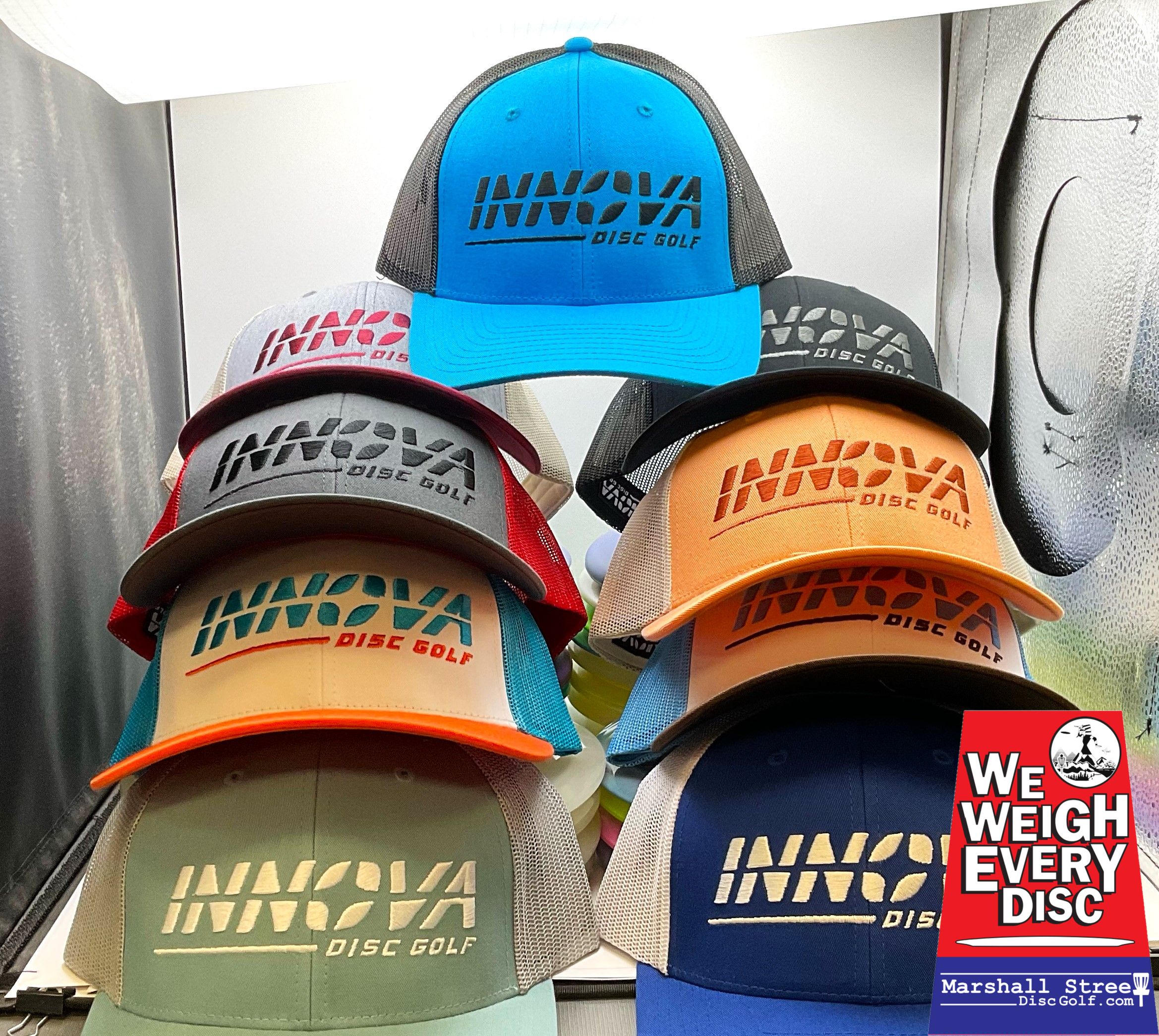 Innova Burst Low Pro Meshback Snapback • Marshall Street Disc Golf