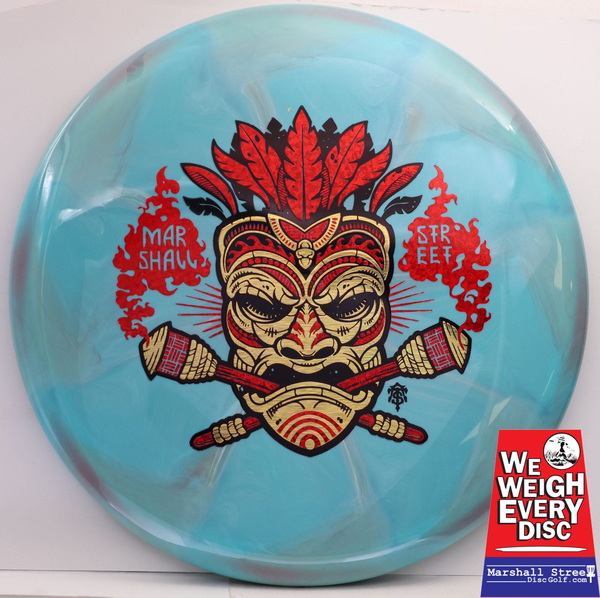 Nebula Aura Mana, Marshall Street Tiki Mask • Marshall Street Disc Golf