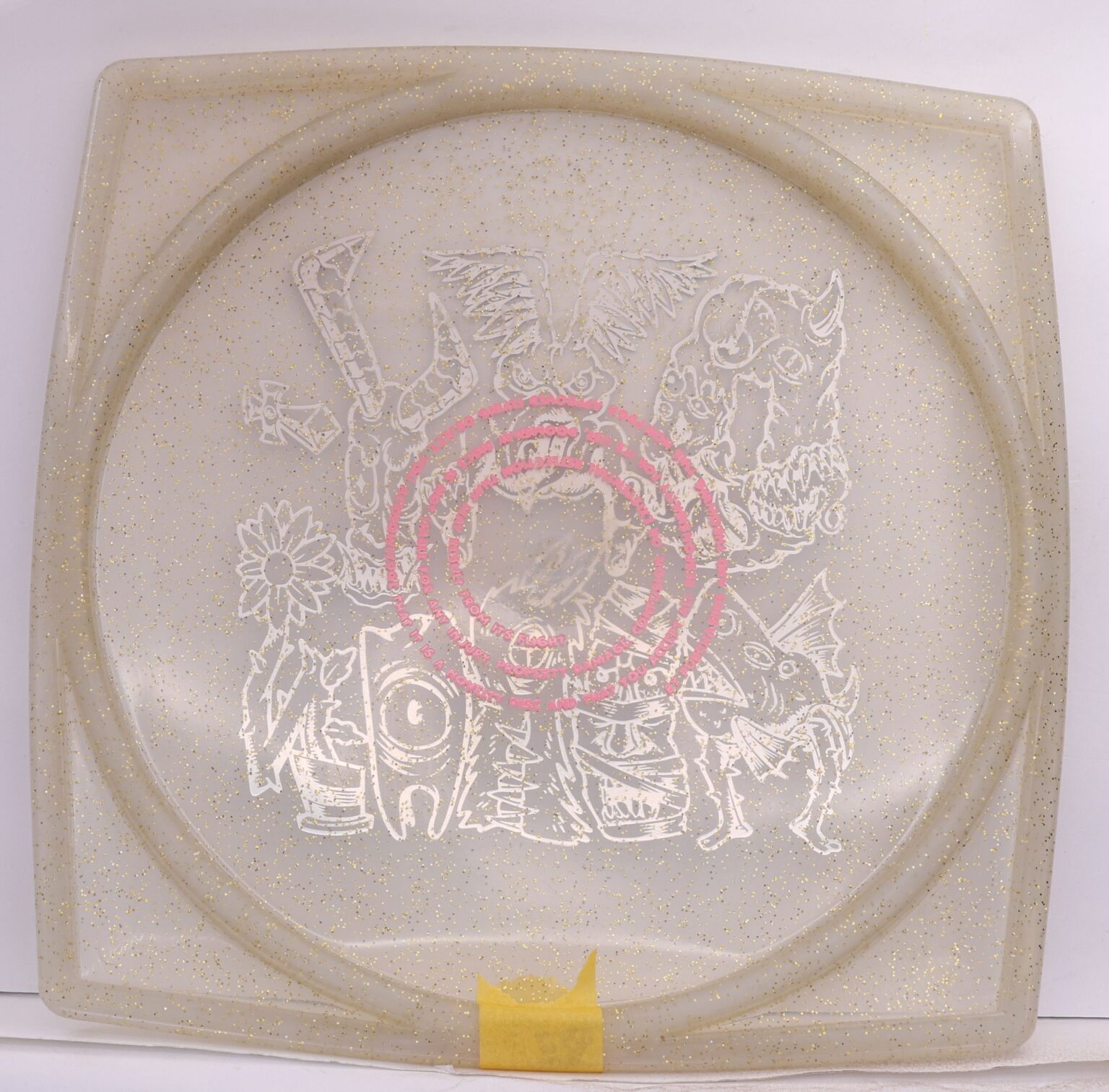 Clandestine Oxymoron Square Novelty Disc • Marshall Street Disc Golf