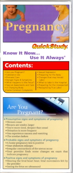 Campus Store : Pregnancy Laminated Reference Chart