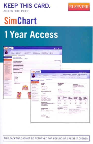 MatthewsBooks.com - 9781455710867 (1455710865) : SimChart 1 Year Access ...
