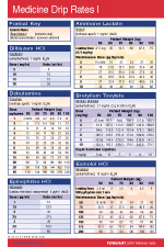 Matthews MUSC Bookstore : Medicine Drip Rates I Pocket Chart