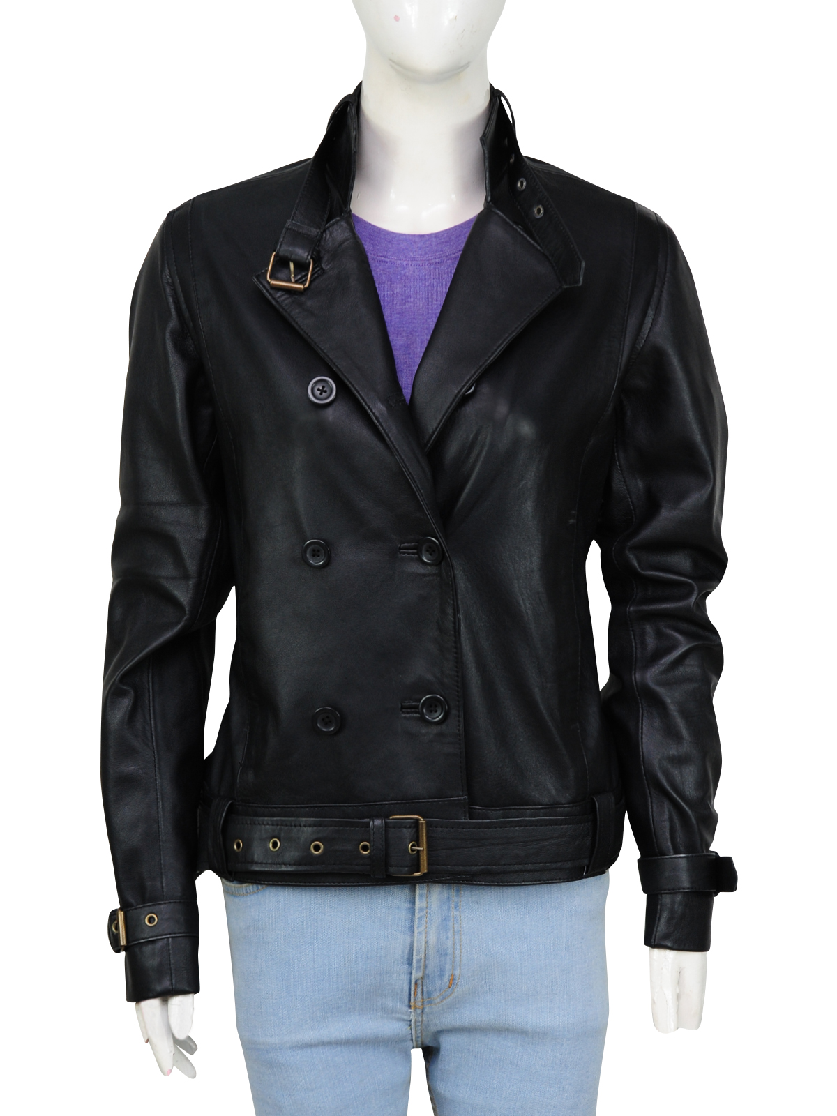 Raven Black Leather Jacket - MauveTree.com