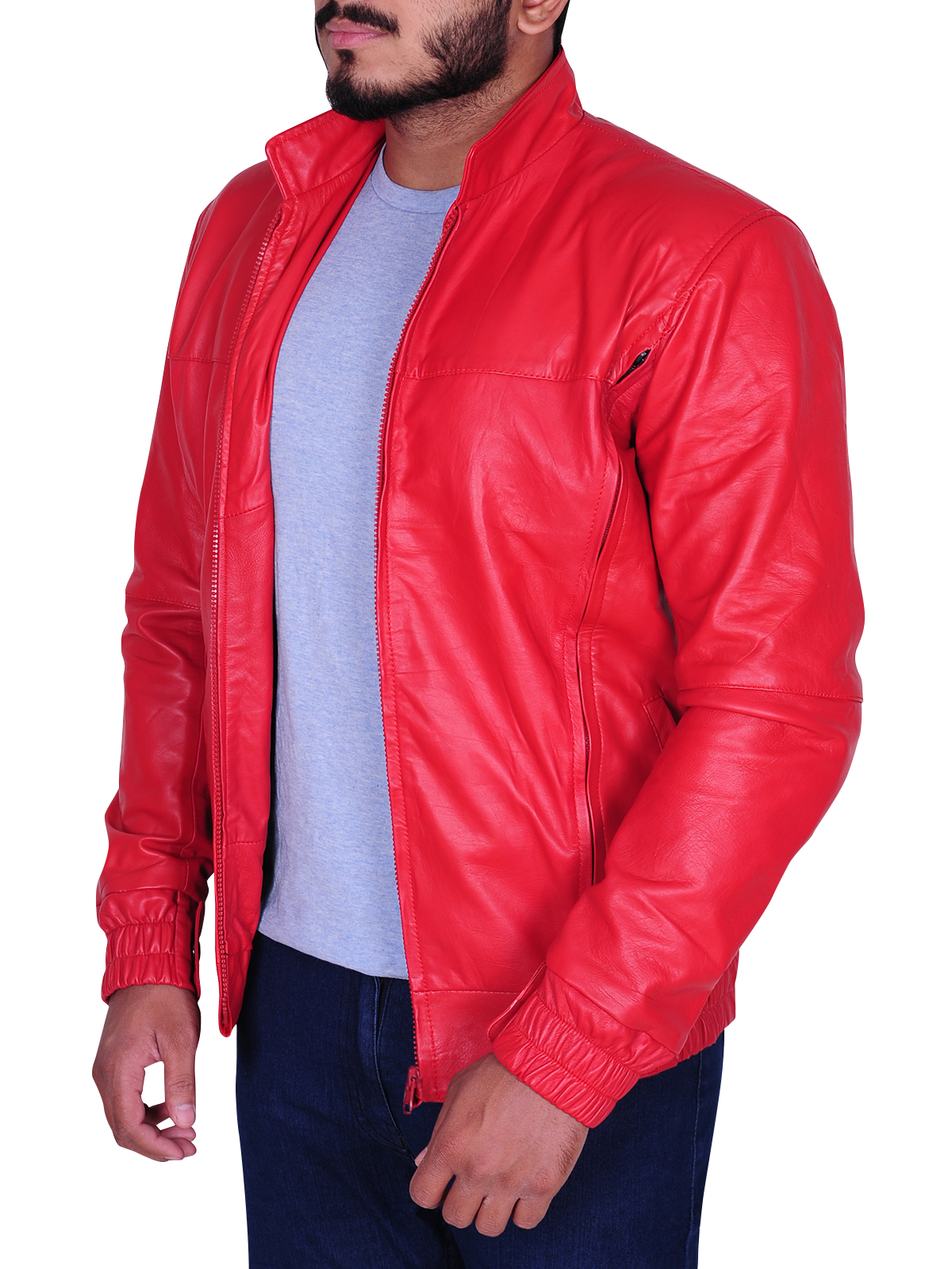 Cool Red Leather Jacket | Men's Jacket | MauveTree