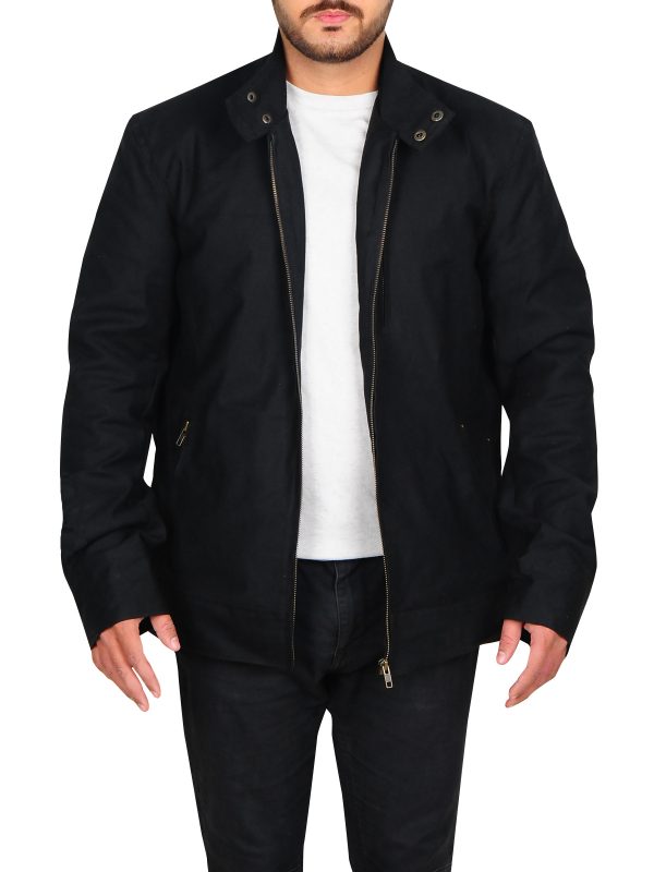 Dashing Pitch Black Cotton Jacket | Men Jacket | MauveTree