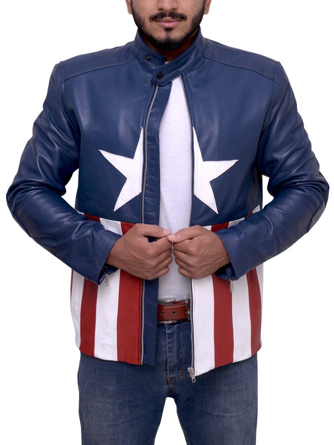 Super Cool American Flag Leather Jacket | Men Jacket | MauveTree