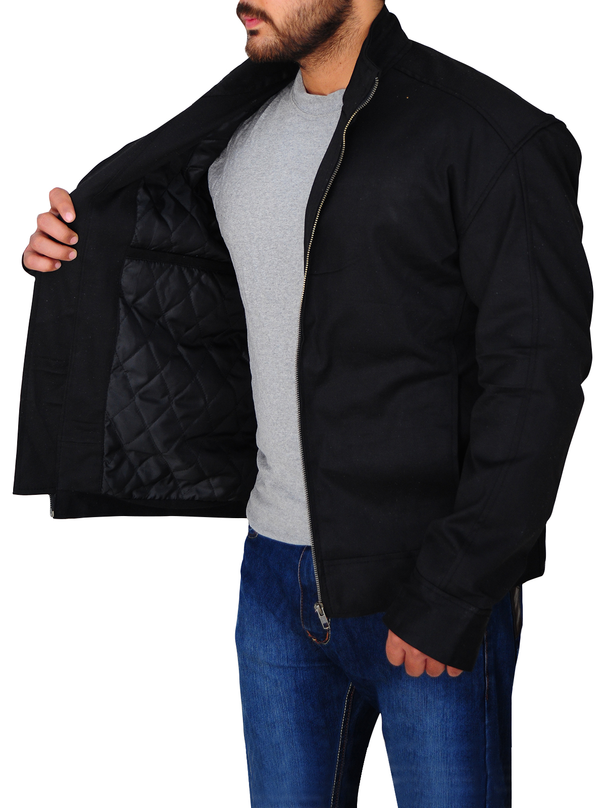 Classic Men's Black Cotton Jacket | Men Jackets | MauveTree