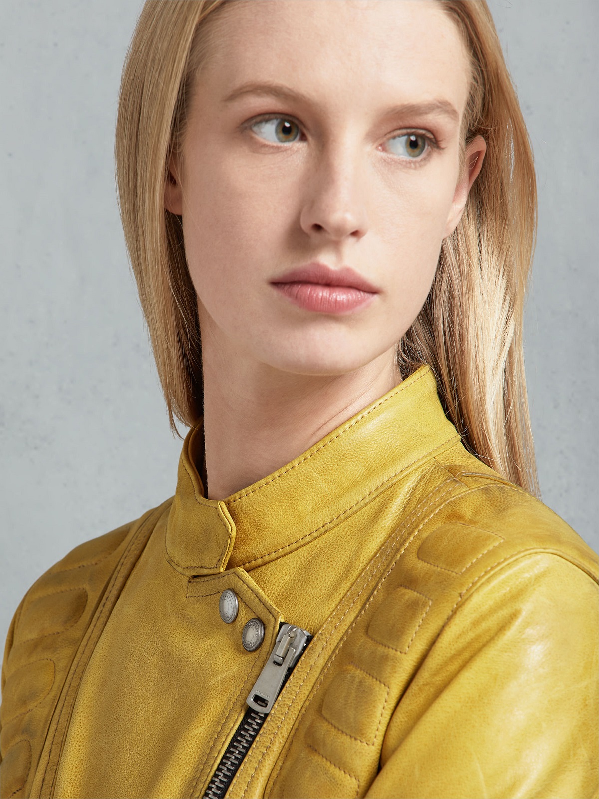 Women Bright Yellow Leather Jacket | Women Jacket | Mauvetree.com