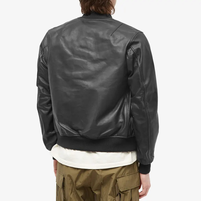 Men Smoky Black Leather Jacket - Men Jacket - MauveTree