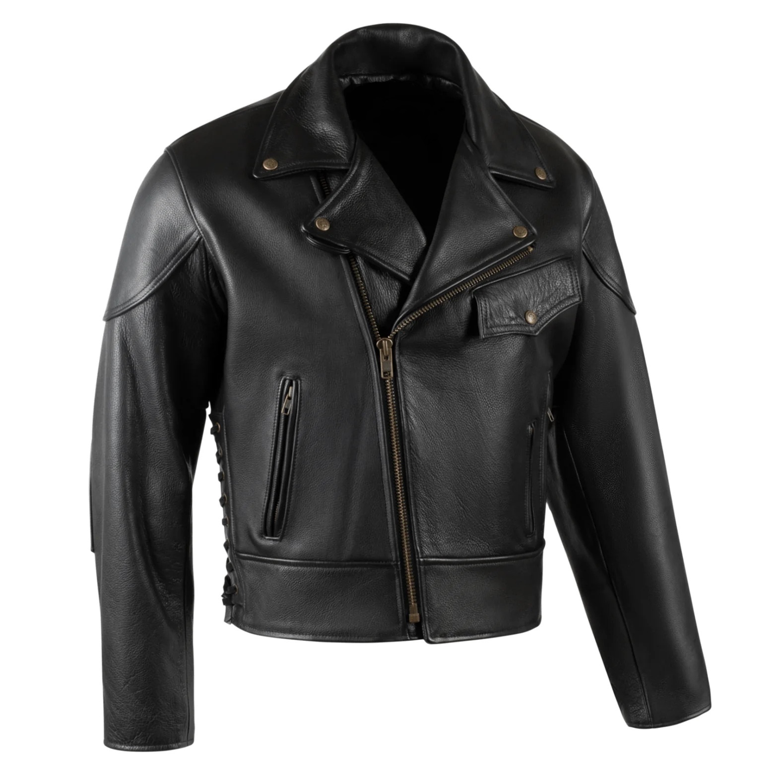 Legendary Black Motorcycle Jacket - Men Jacket - Mauve Tree
