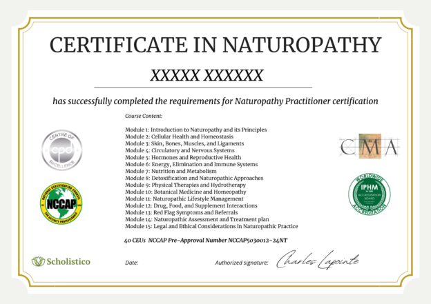Naturopathy Certification Online Course - Scholistico