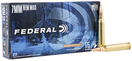 Federal 7RB Power-Shok 7mmRemMag 175gr Jacketed Soft Point 20 Per Box ...
