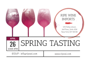 Ripe Wine Imports – RIPE WINE IMPORTS SPRING TASTING - SevenFifty
